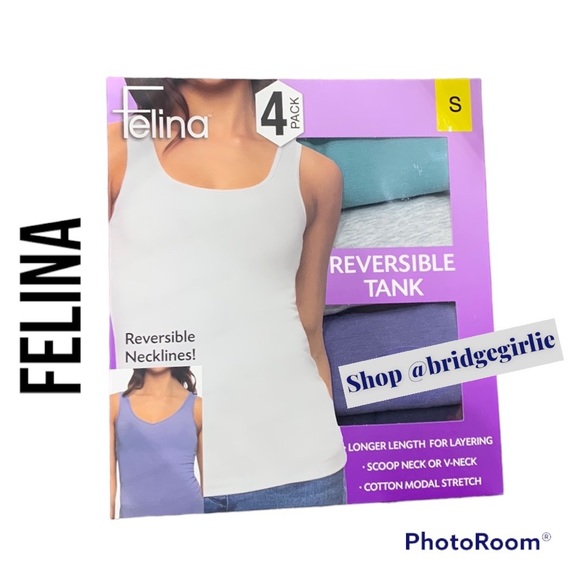 Felina | Tops | Felina 4 Pack Reversible Tank Tops | Poshmark